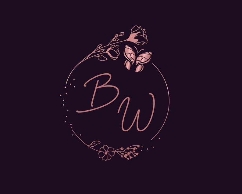 Bella Logo Design is a Premade Logo Customized for You Rose - Etsy