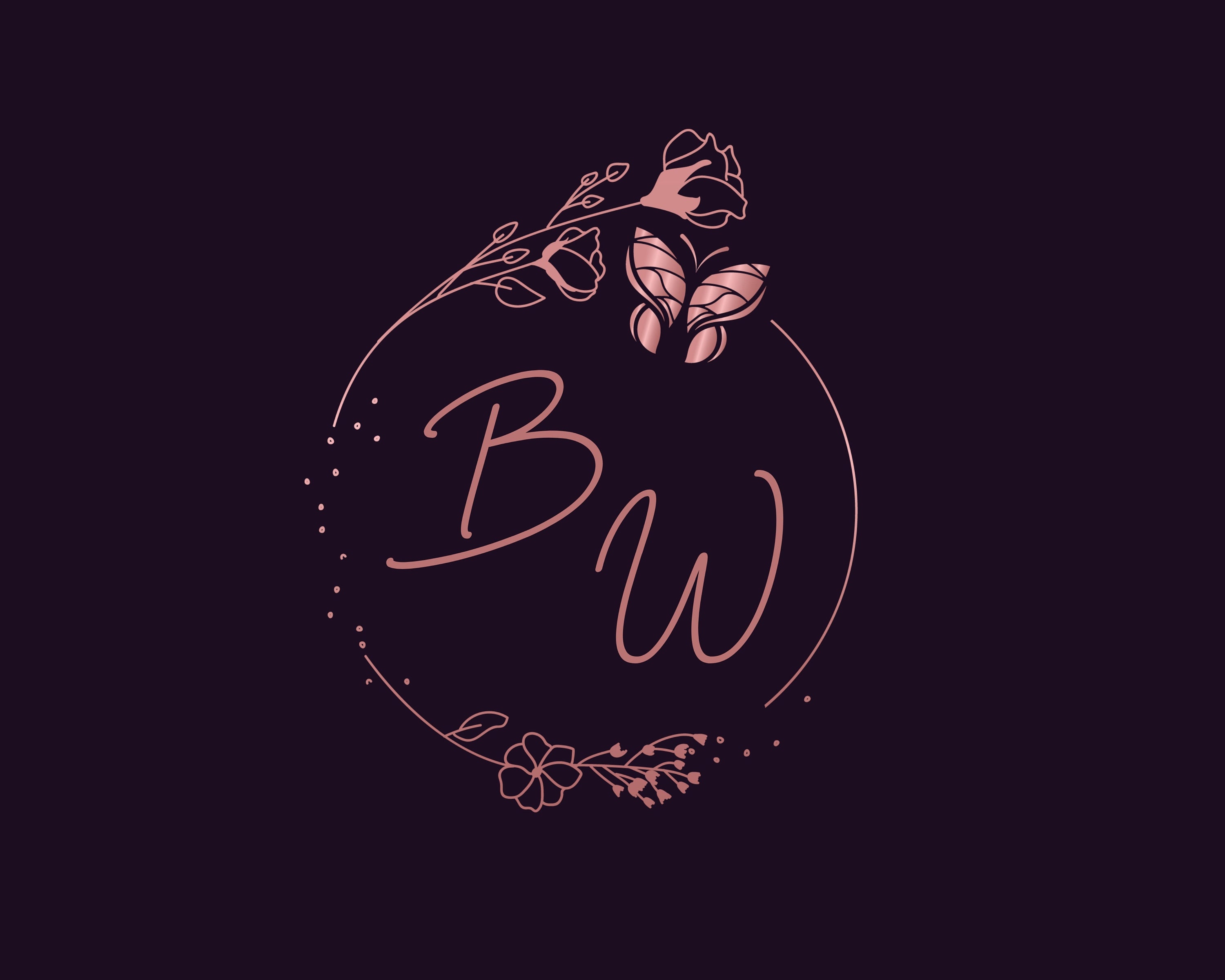 Bella Logo Design is a Premade Logo Customized for You, Rose Gold ...