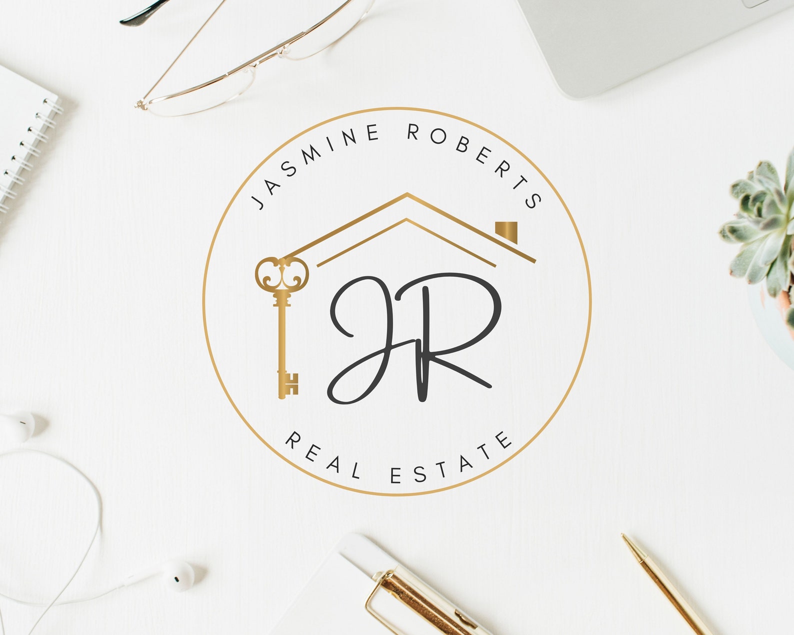 PREMADE BROKER LOGO, Real Estate Logo Design for Agents, Submark and ...