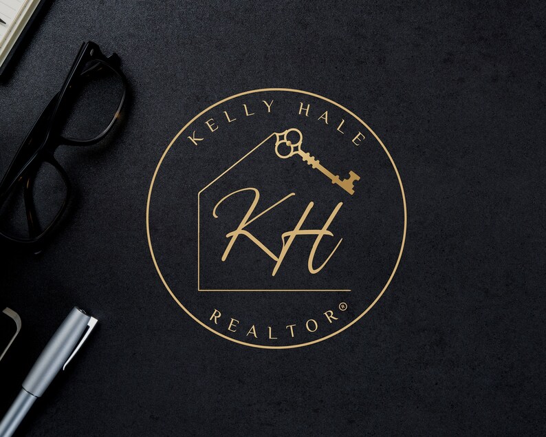 REALTOR Gold Signature Logo Design Real Estate Logo Submark | Etsy