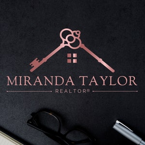 Realtor® Rose Gold Premade Logo Design, Full Set: Logo + Sublogo ...