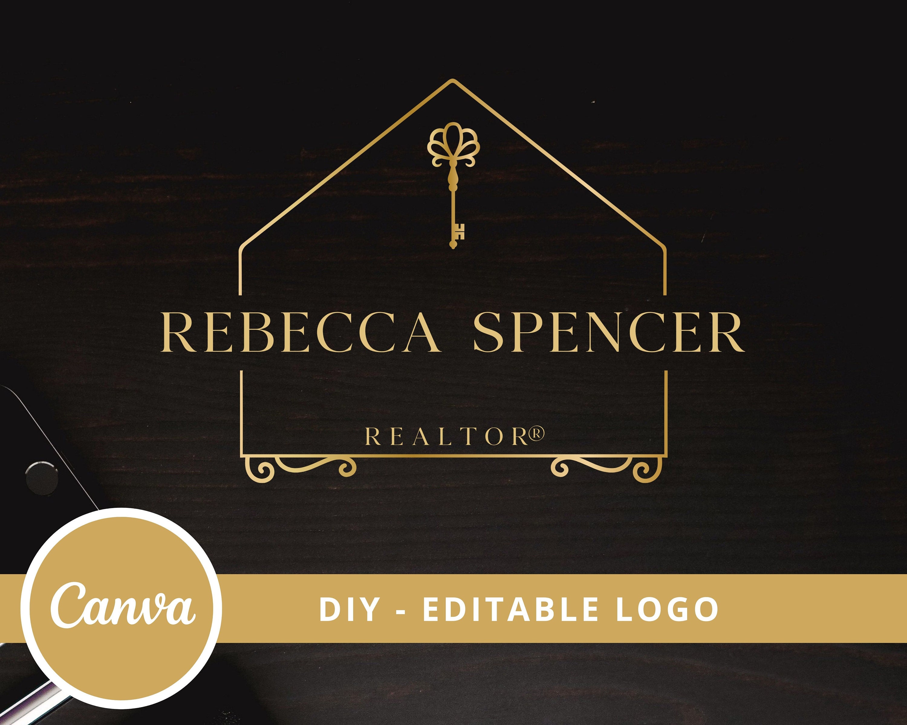 Editable Realtor Logo Design DIY Design Logo Canva Template | Etsy
