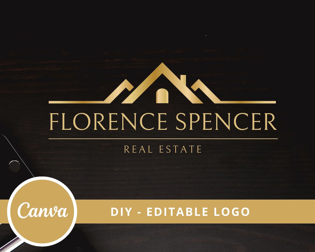 Editable Real Estate Logo Design, DIY Design, Canva Template, Edit ...