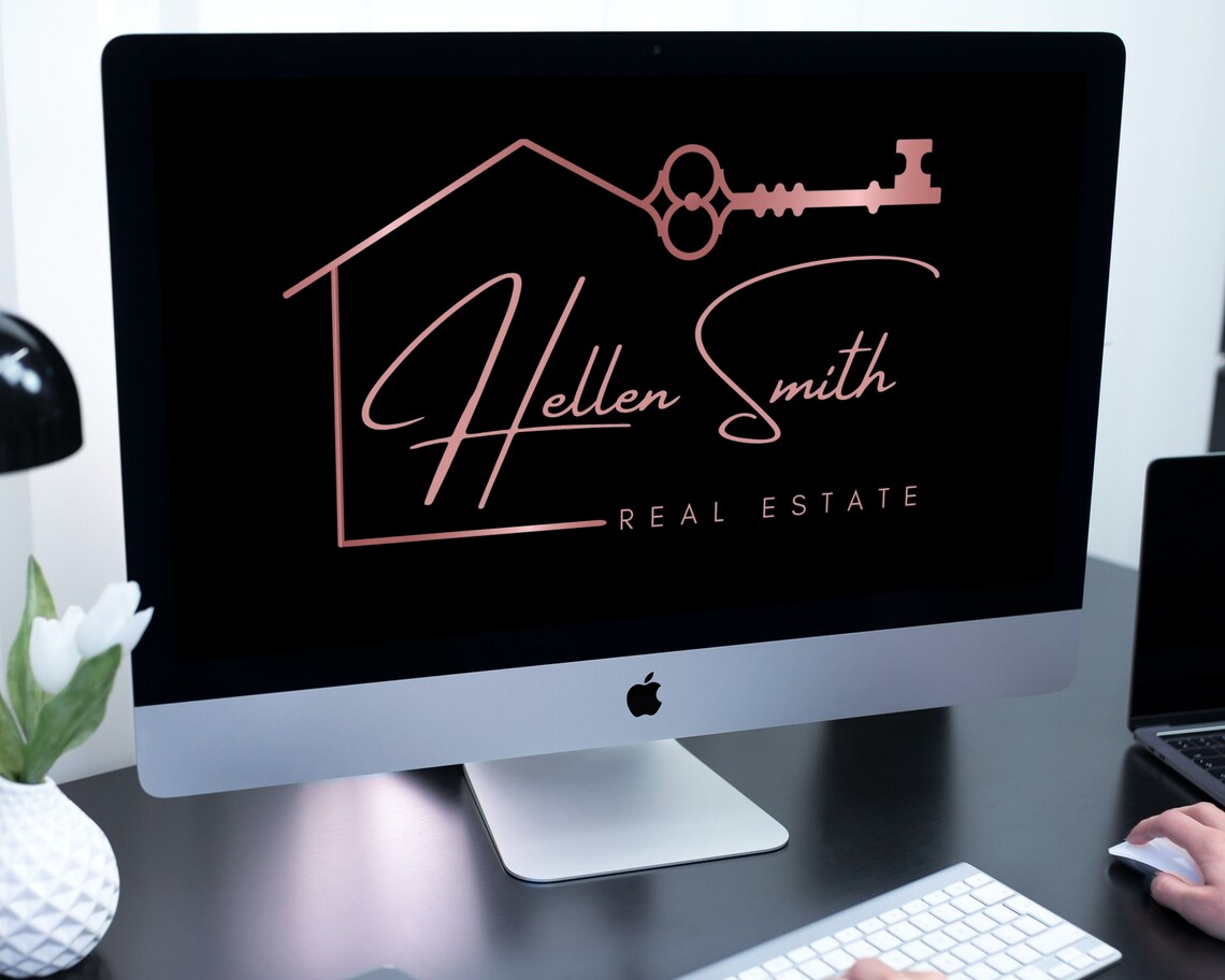 Premade Real Estate Logo Rose Gold Realtor Logo Submark and - Etsy