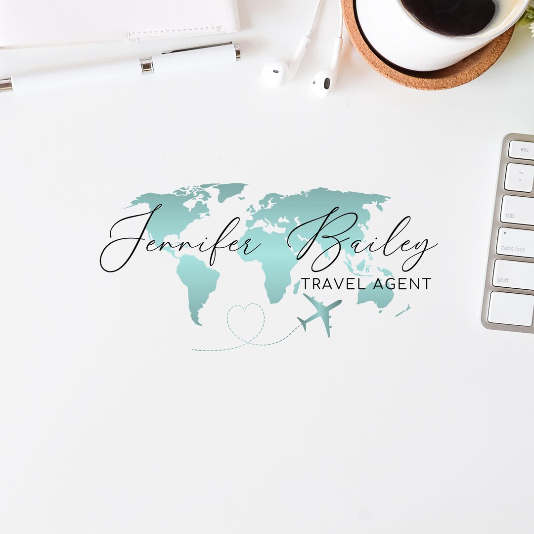 Travel Agent Premade Logo Design, Travel Agency Branding, Airplane ...