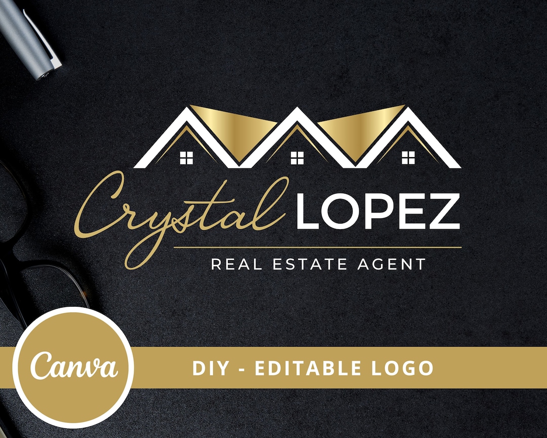 DIY Editable Real Estate Logo Design, Canva Logo Template, Realtor Logo ...