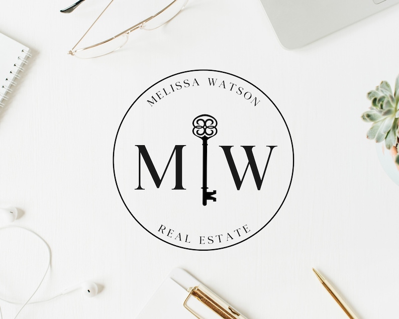 Premade Logo for Real Estate Agents Golden Key Logo - Etsy