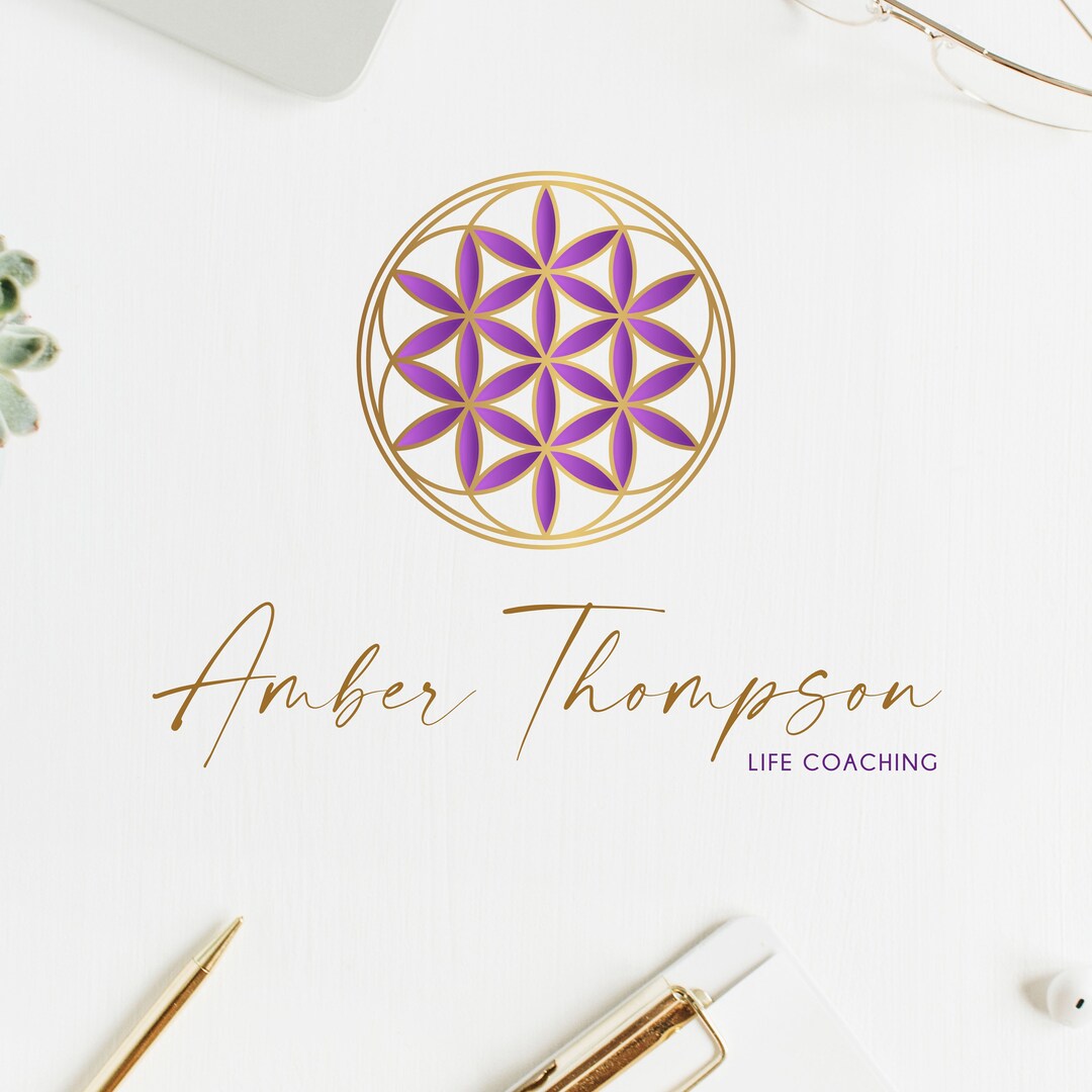 Sacred Geometry Logo Design, Seed of Life Logo, Mandala Logo, Flower of ...
