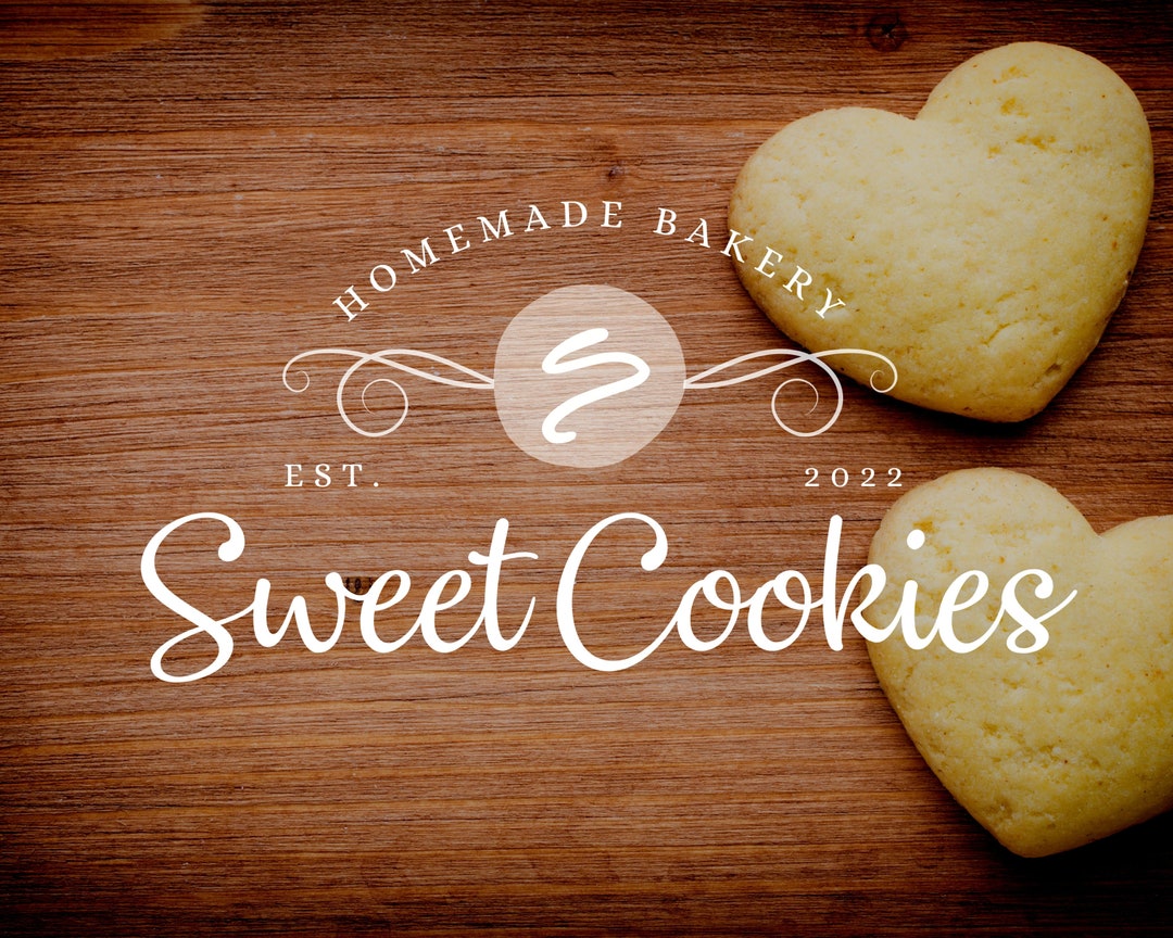 Editable Logo Design - Premade Cookie Logo - DIY Edit Yourself Canva ...