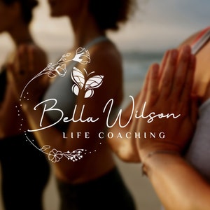 Editable Logo Design, Life Coaching Circle of Life, Butterfly Nature ...