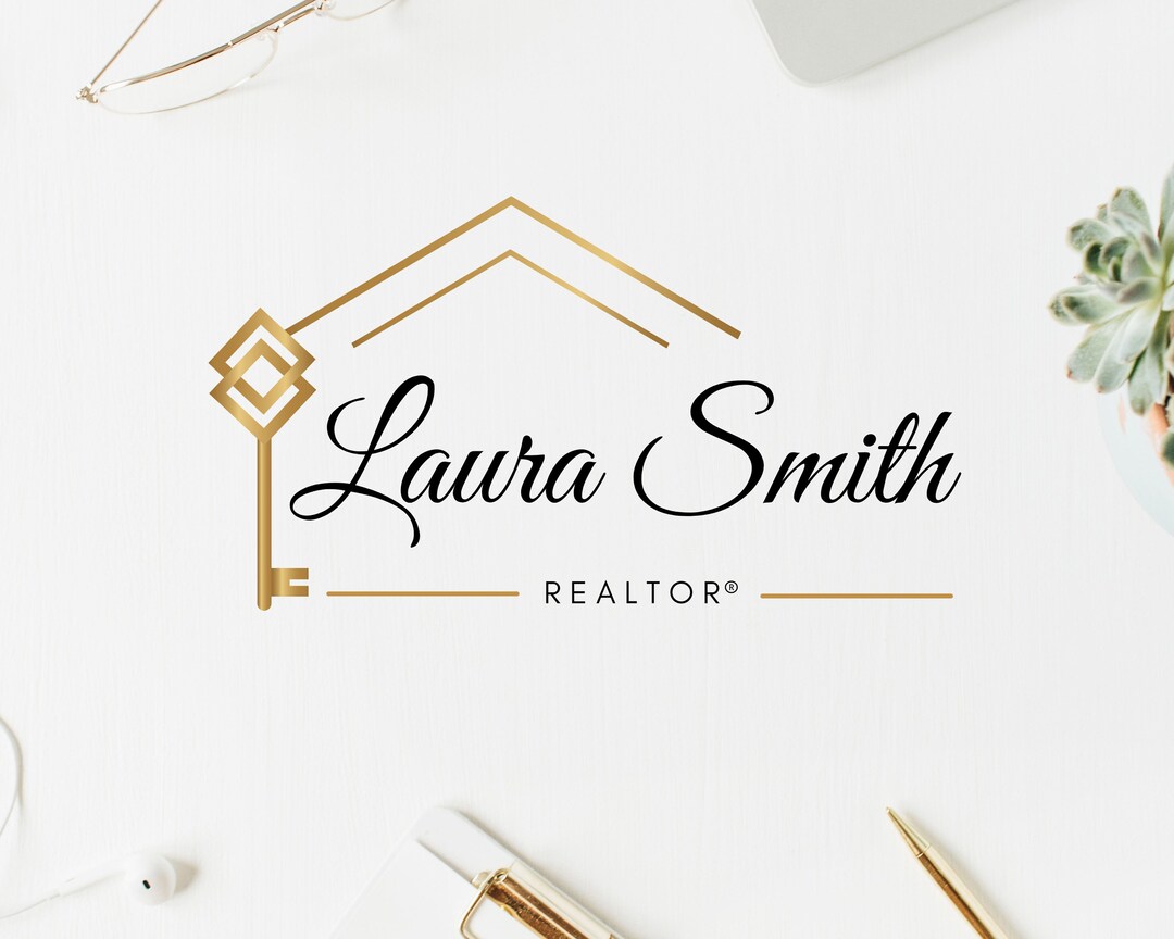 PREMADE HOUSE LOGO for Real Estate Agents, Realtor Logo, Submark and ...