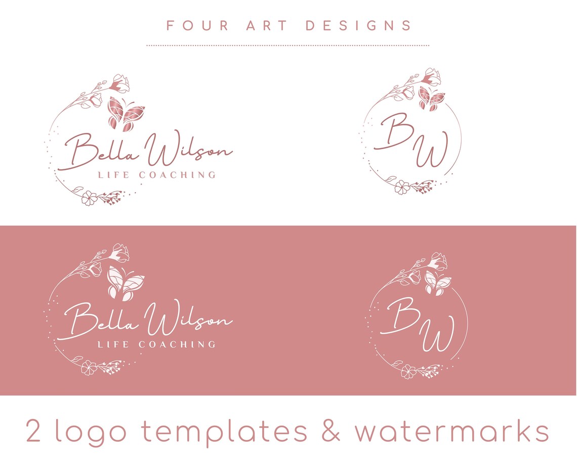 Bella Logo Design is a Premade Logo Customized for You, Rose Gold ...