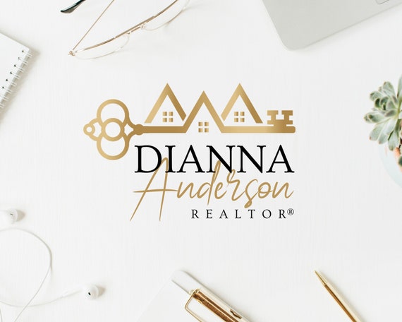 Premade Real Estate Logo Realtor Golden Logo Logo Submark - Etsy