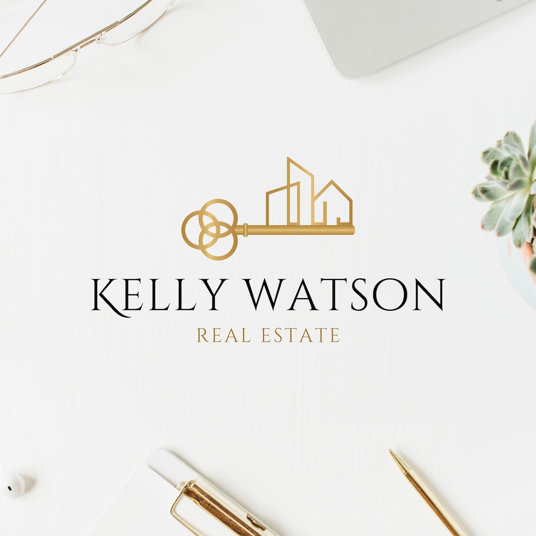 Real Estate Premade Logo Design, Modern Building and Key Logo, House ...