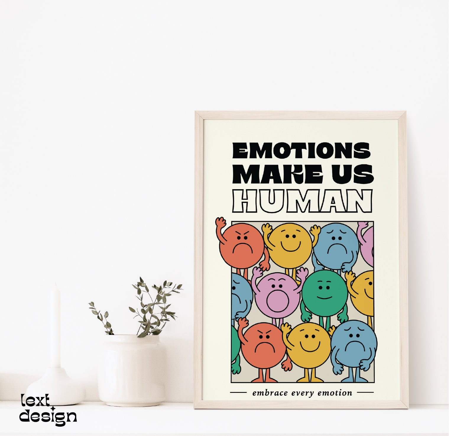Emotions Make Us Human 11x17 Print / Wall Art / Poster / Home | Etsy UK