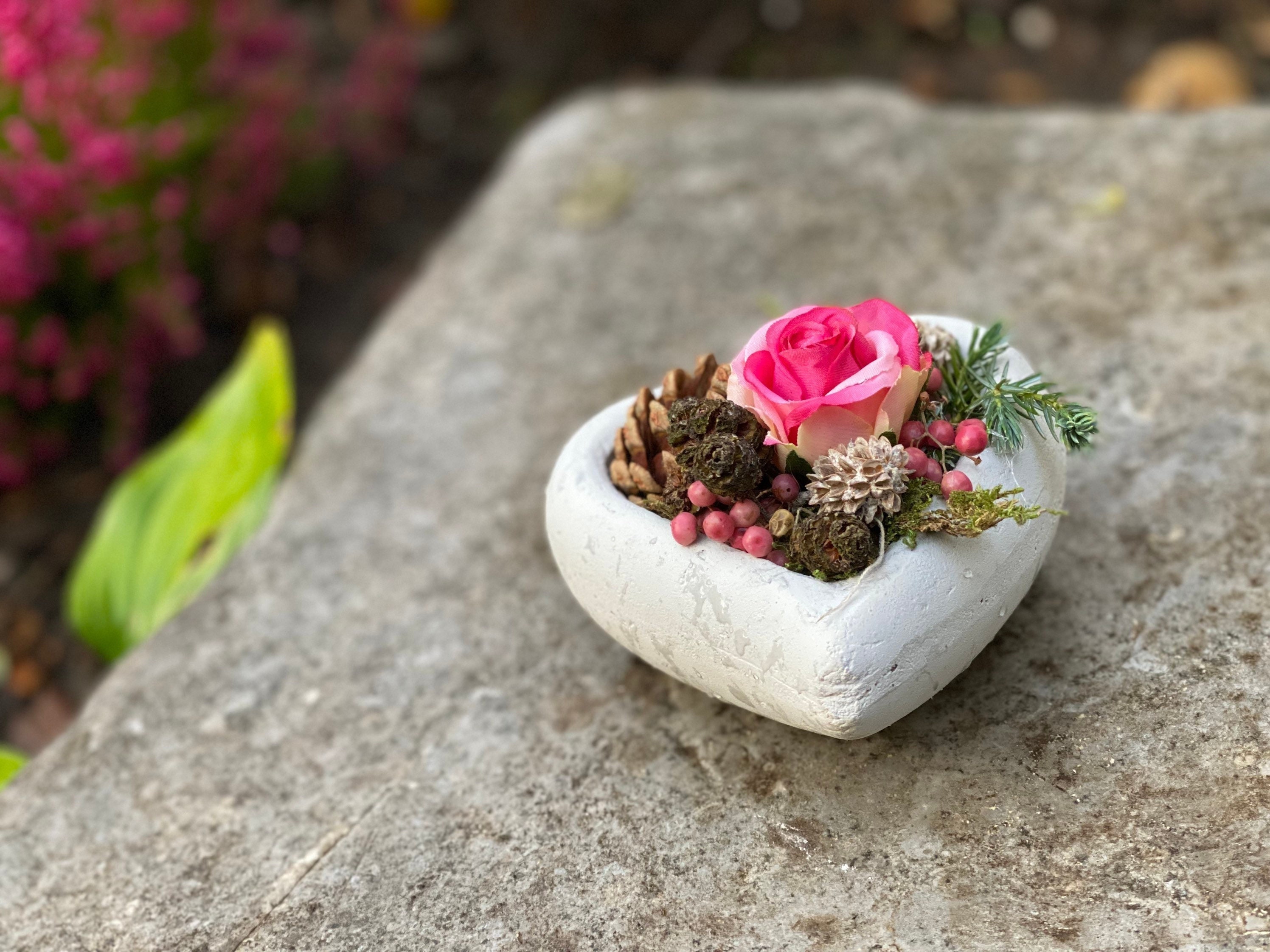 Grabschmuck Gesteck kleines Herz - Etsy.de