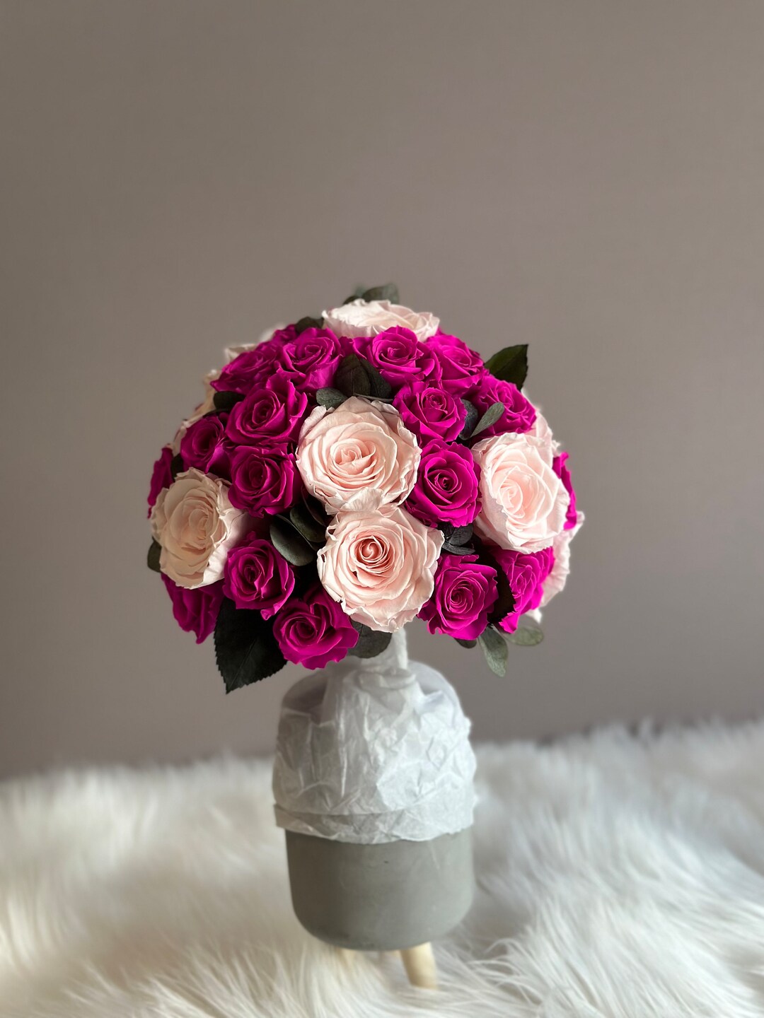 Bridal Bouquet Biedermeier Individual Bridal Jewelry Infinity Roses - Etsy