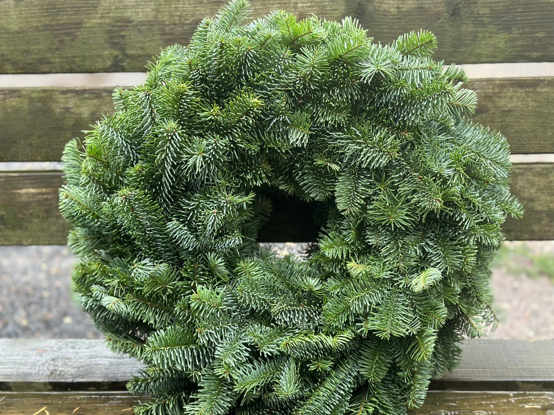 Pre-order Round Wrapped Fir Wreath Nobilis Advent Wreath - Etsy