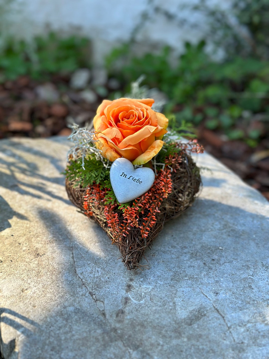 Small Grave Decoration Heart lovely Designed - Etsy