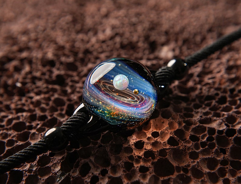 Handcrafted Galaxy Glass Orb Bracelet | Cosmic Jewelry Unique Nebula ...