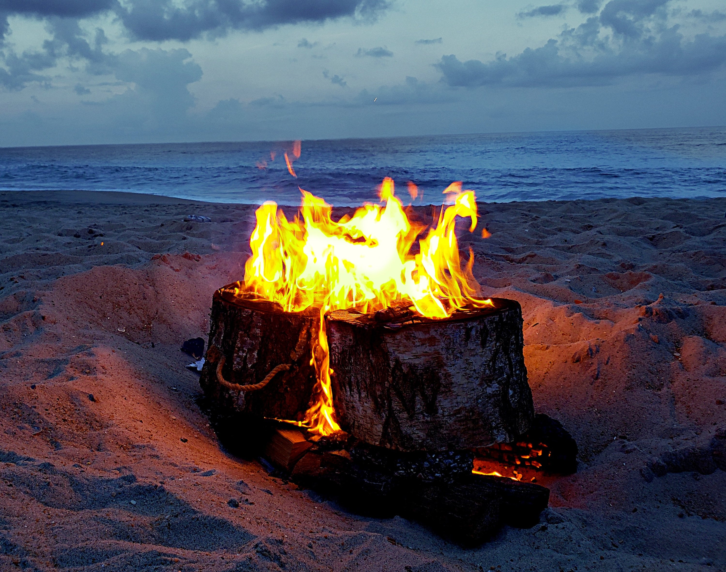 Fire on Beach at Night Digital Download - Etsy