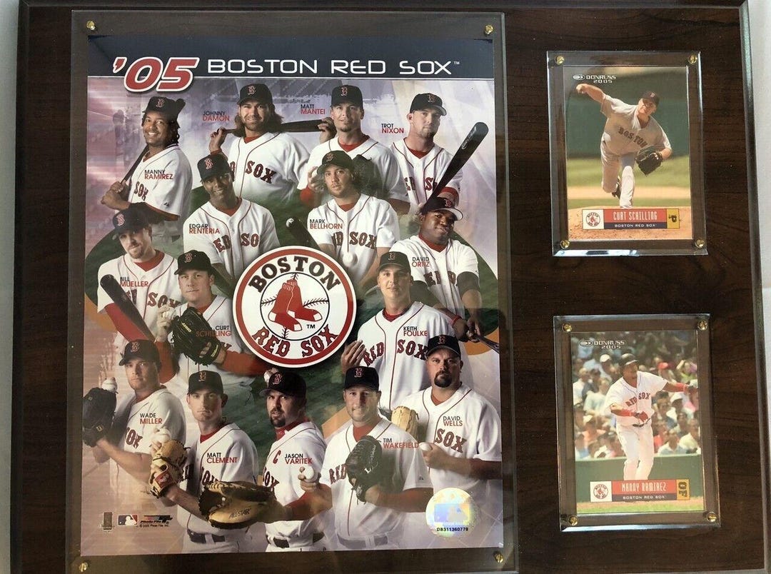 Boston Red Sox 2005 8x10 Team Collage With Trading Cards Schilling ...