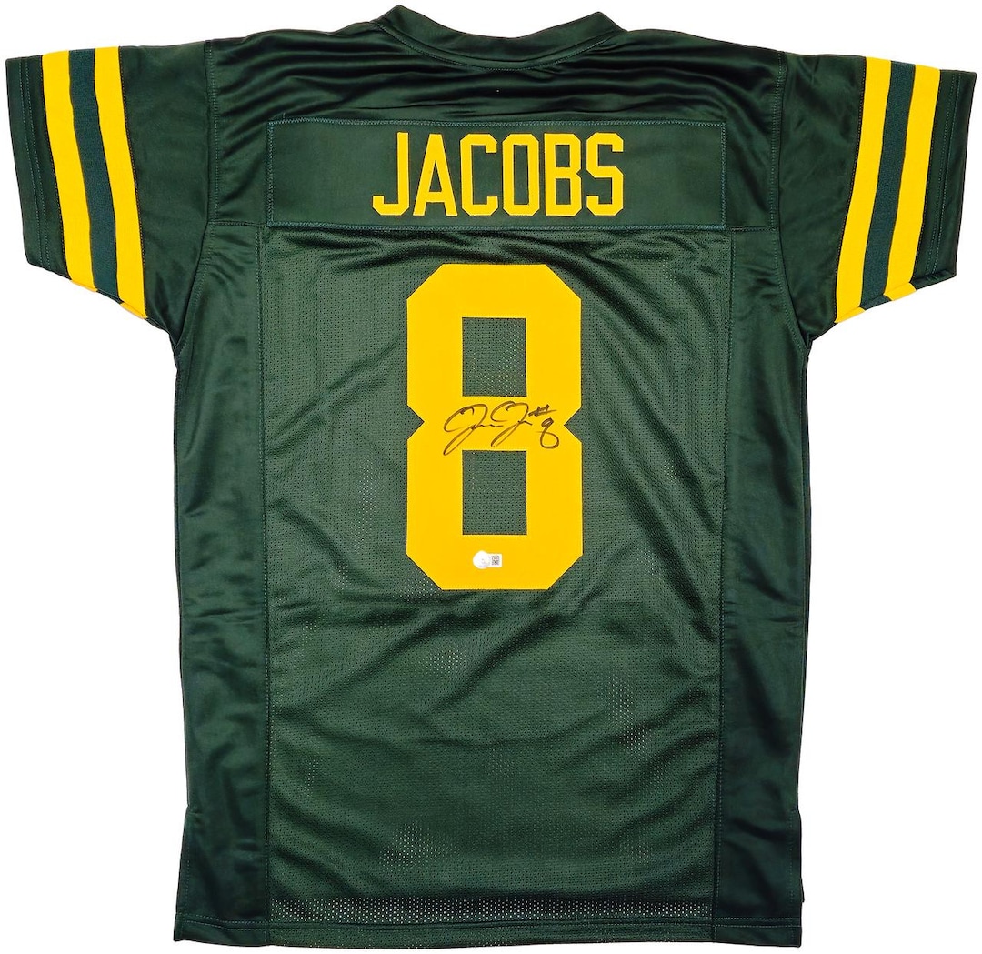 Josh Jacobs Green Bay Packers Autographed Throwback Jersey - Etsy