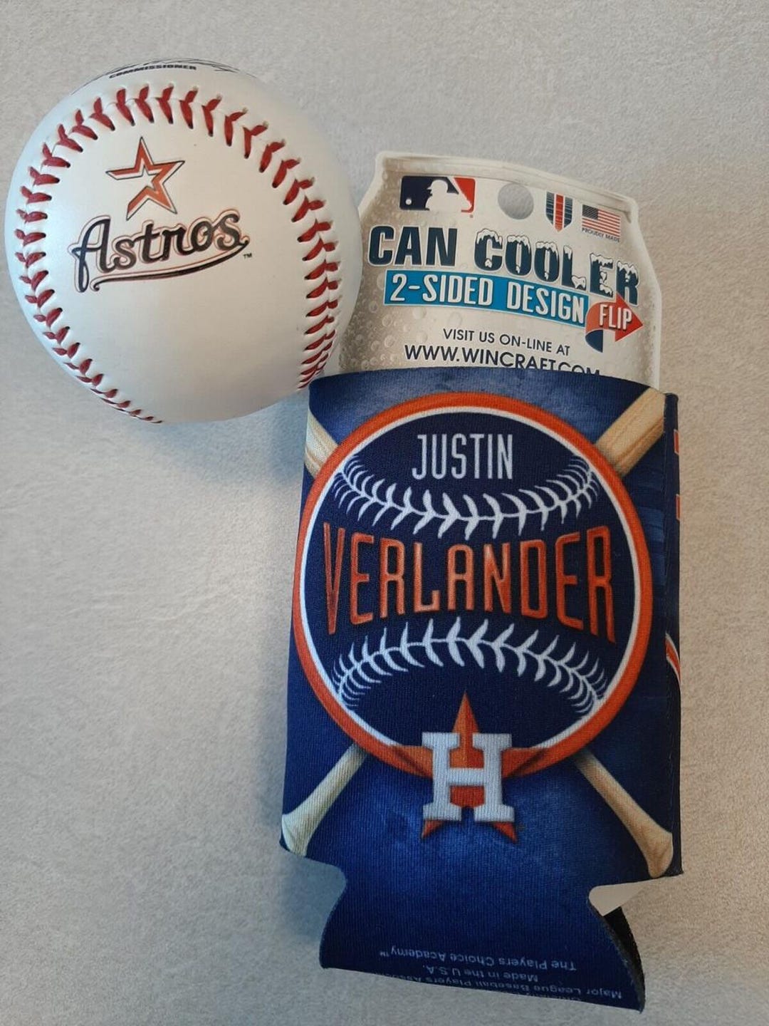 Houston Astros Logo Baseball and Can Cooler Set - Etsy