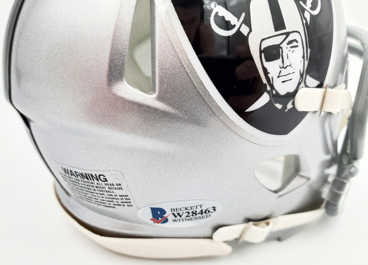 Bo Jackson Autographed Oakland Raiders Speed Mini Helmet - Etsy