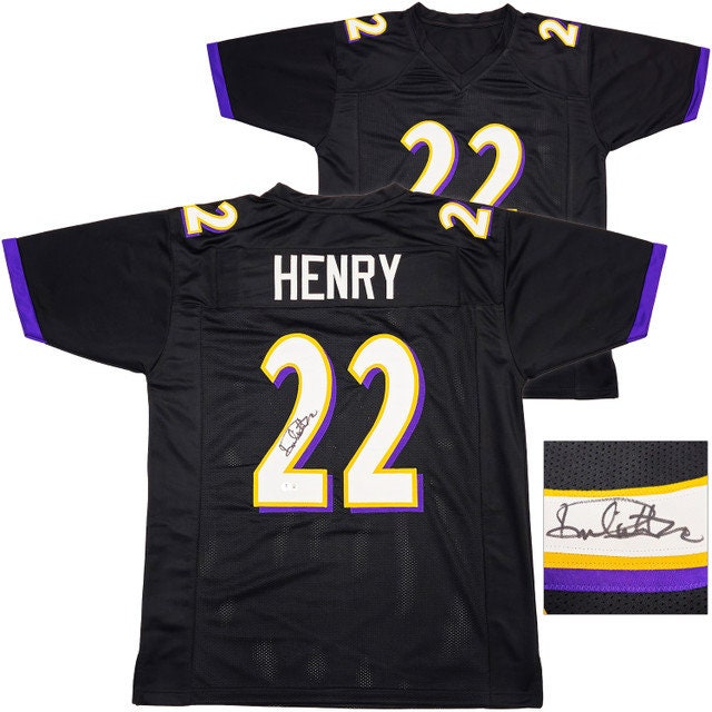 Derrick Henry Baltimore Ravens Autographed Black Jersey - Etsy