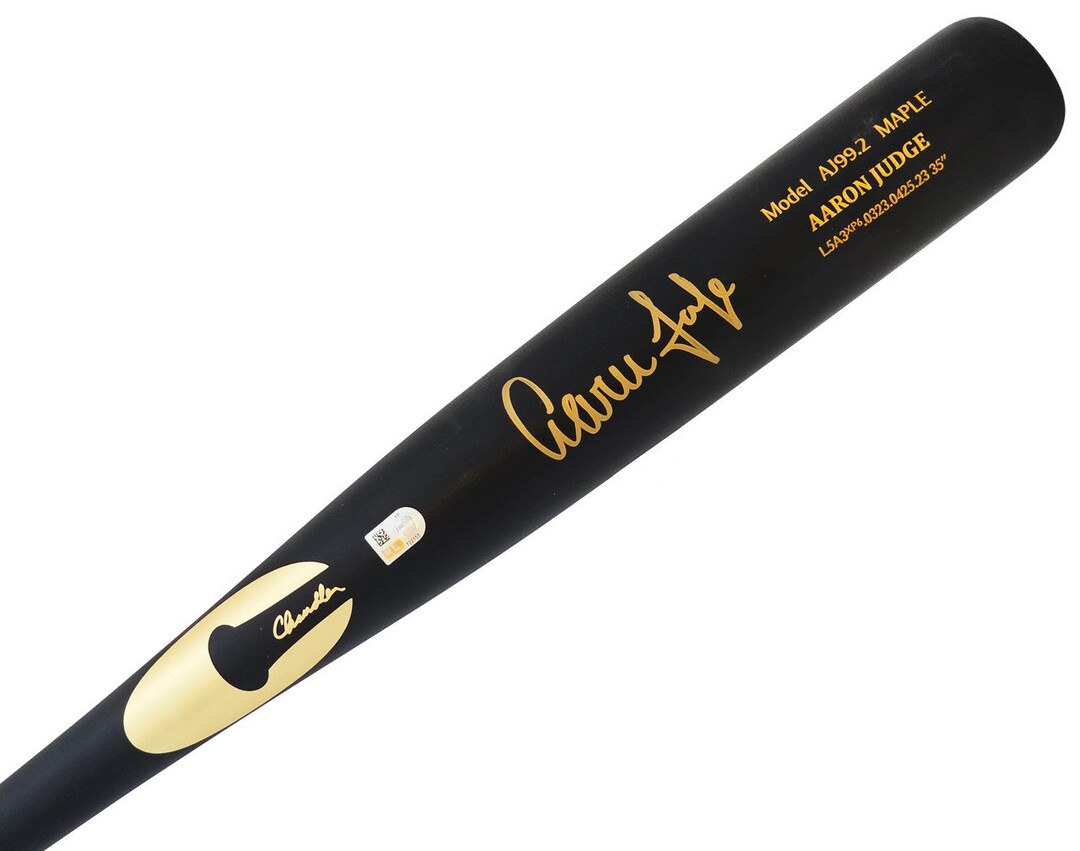 Aaron Judge New York Yankees Autographed Matte Flat Black Chandler Bat ...