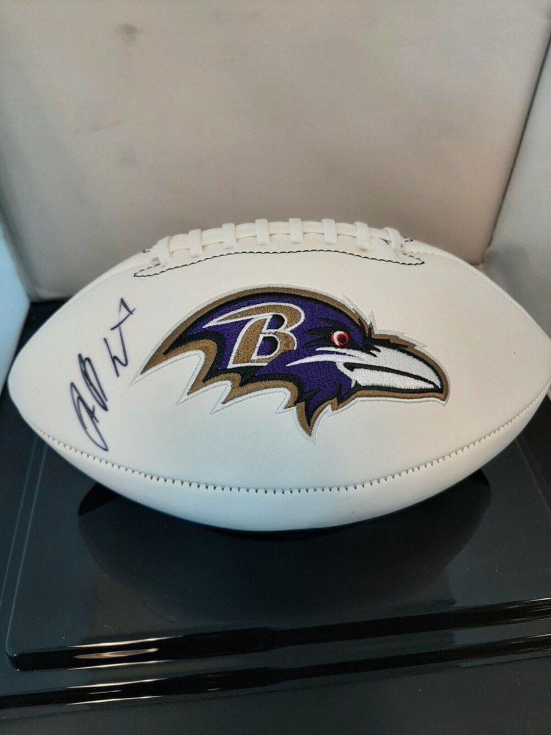 Rashod Bateman Autographed Baltimore Ravens Signed White Panel Football ...