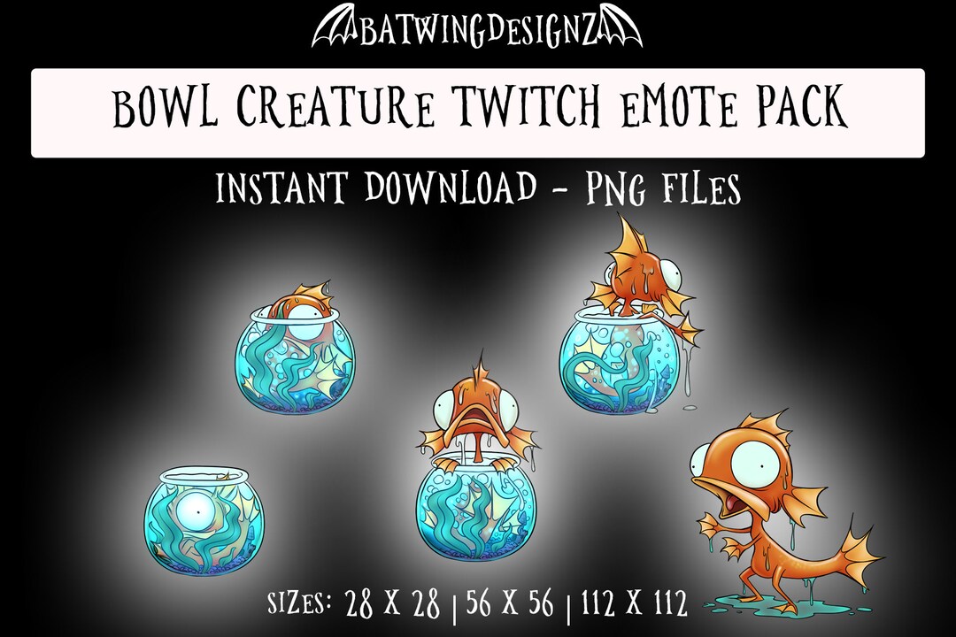 Bowl Creature Twitch Emote Pack | Cute Horror Monster Emotes - Etsy