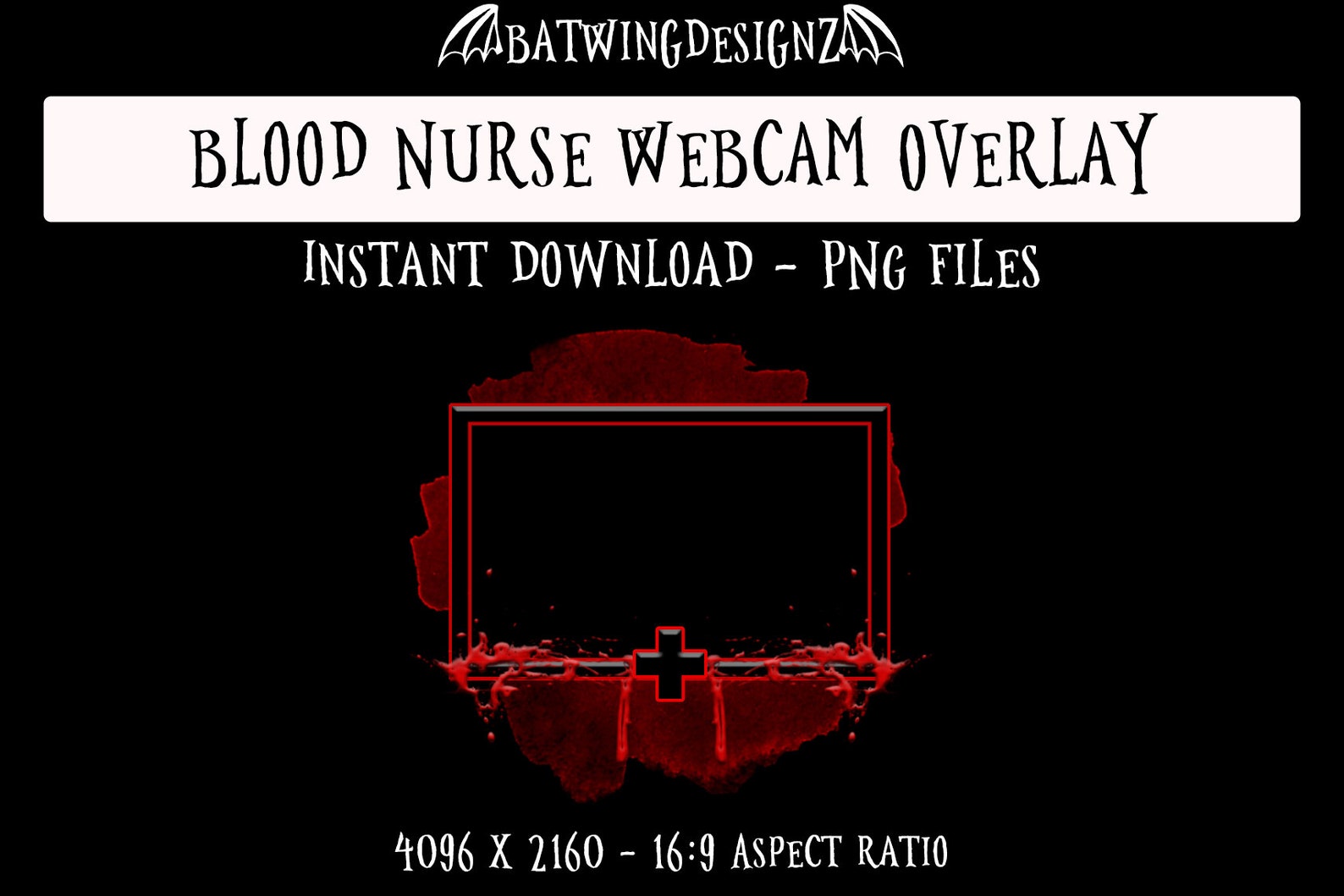 Blood Nurse Webcam Overlay | Horror Twitch Cam Bling - Etsy