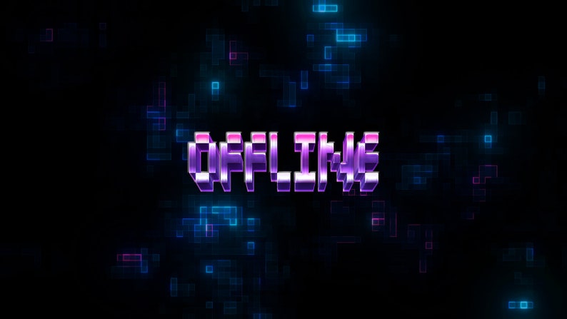 4 Animated Retro Pixel Twitch Screens Purple Offline Be Right Back ...