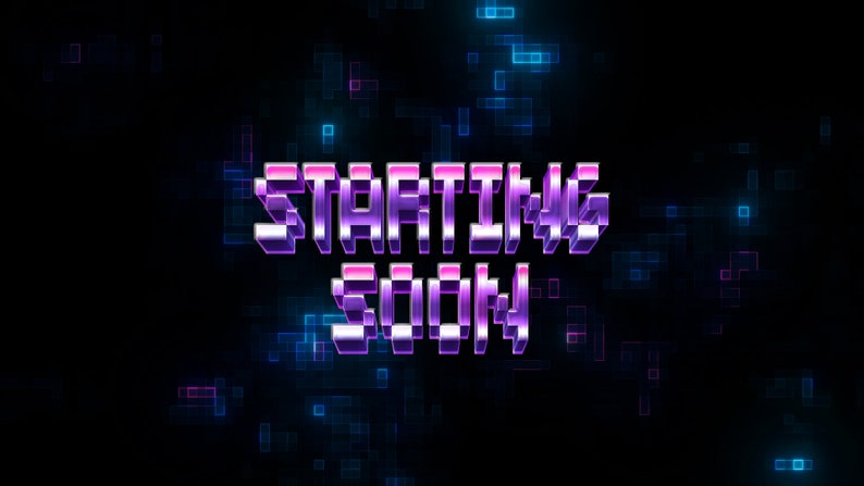 4 Animated Retro Pixel Twitch Screens | Purple Offline Be Right Back ...