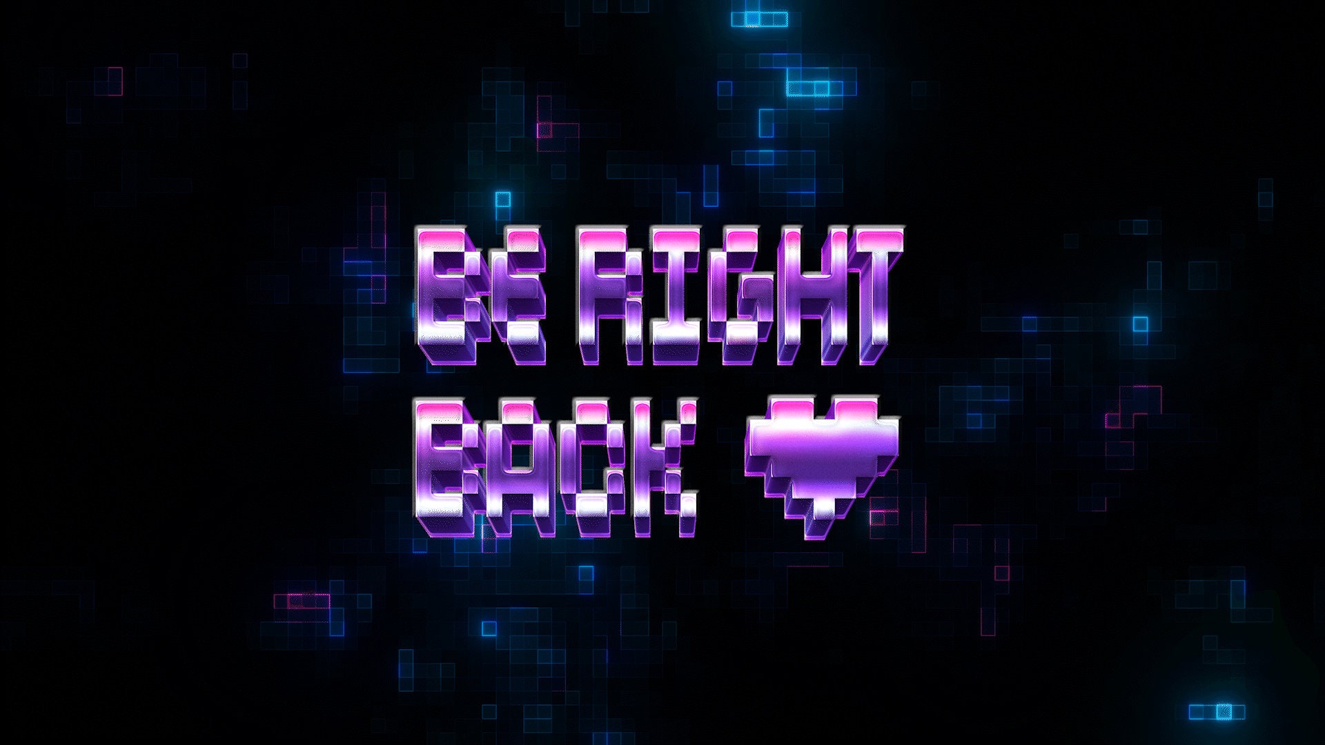 4 Animated Retro Pixel Twitch Screens Purple Offline Be Right Back ...