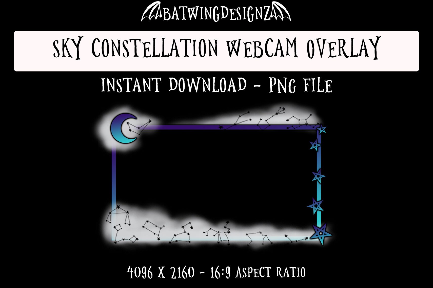 Sky Webcam Overlay | Twitch OBS Streamlabs Design - Etsy