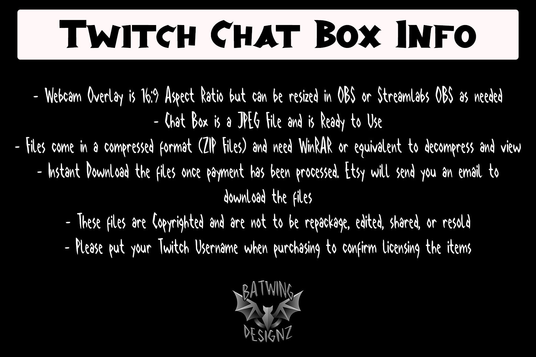 Purple Bats Chat Box Set | Twitch Spooky Gothic Gaming - Etsy