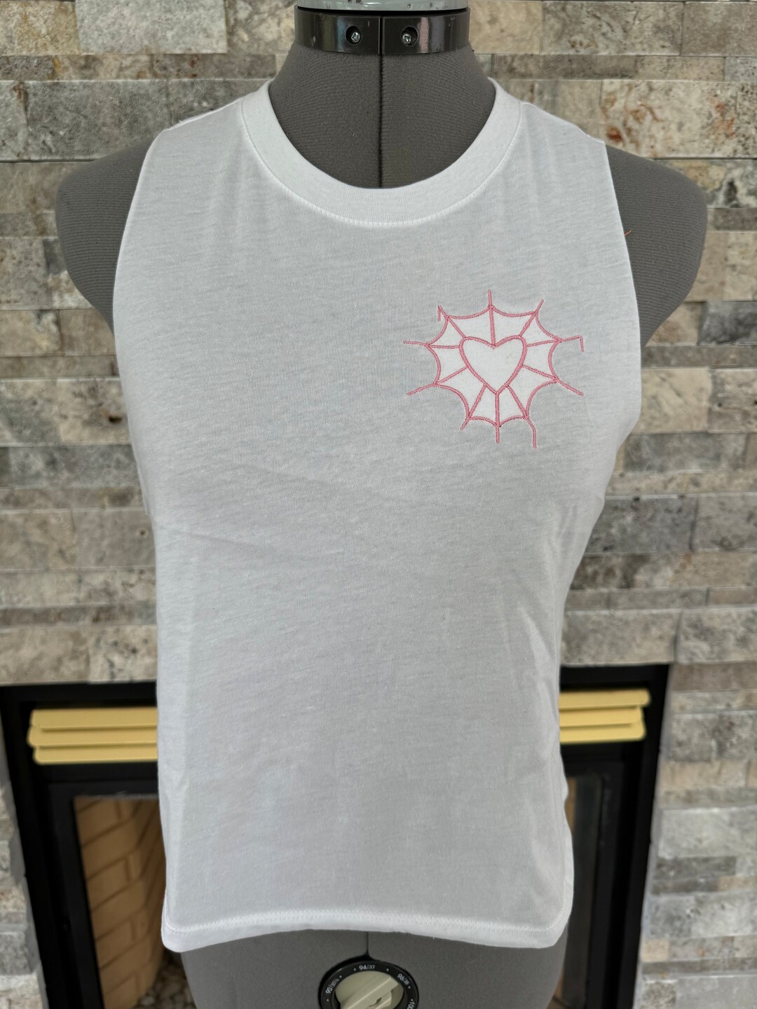 Spider Demon Embroidered Crop Tank Top - Etsy