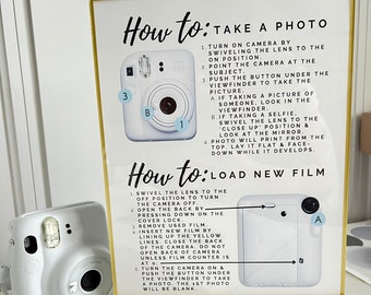 Instax Mini 11 Polaroid Camera Instructions for Wedding - Etsy