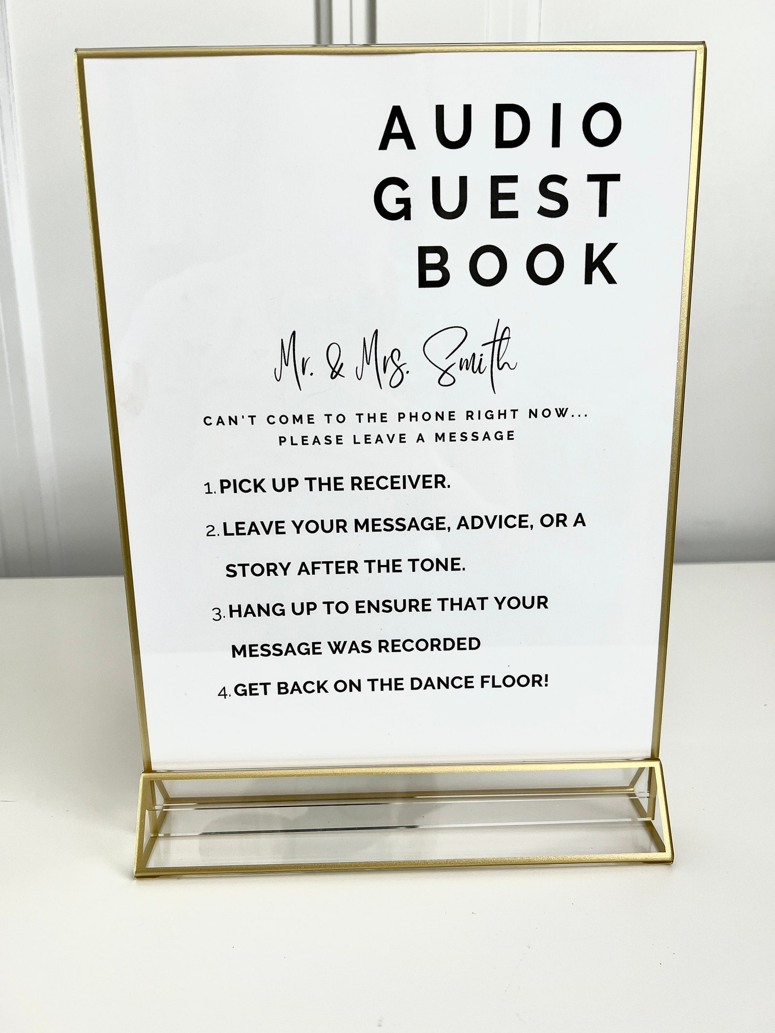 Audio Guestbook Instructions Sign: Editable Template (digital File) - Etsy