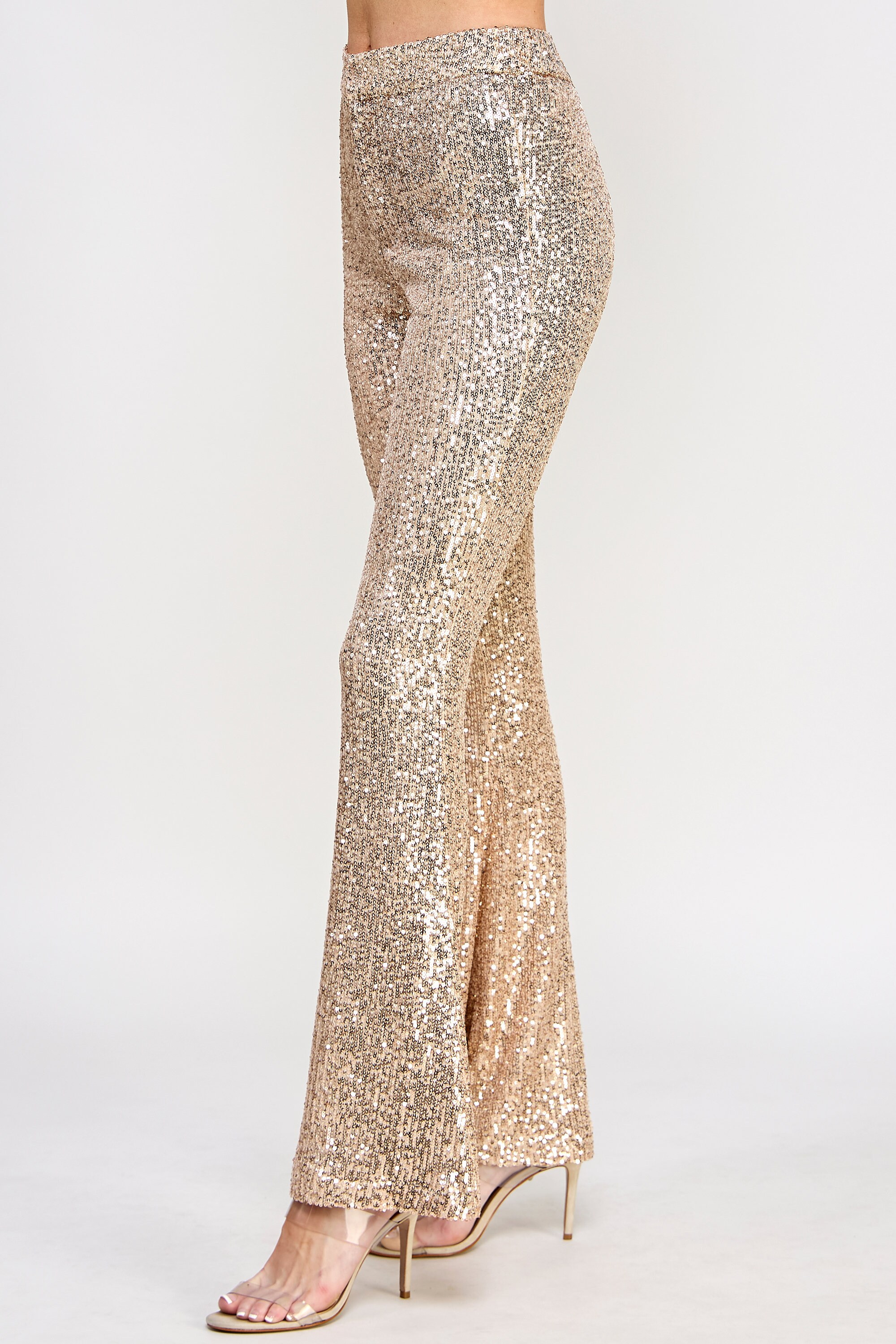 Sequin Flare Pants Zipper Front Closure - Etsy