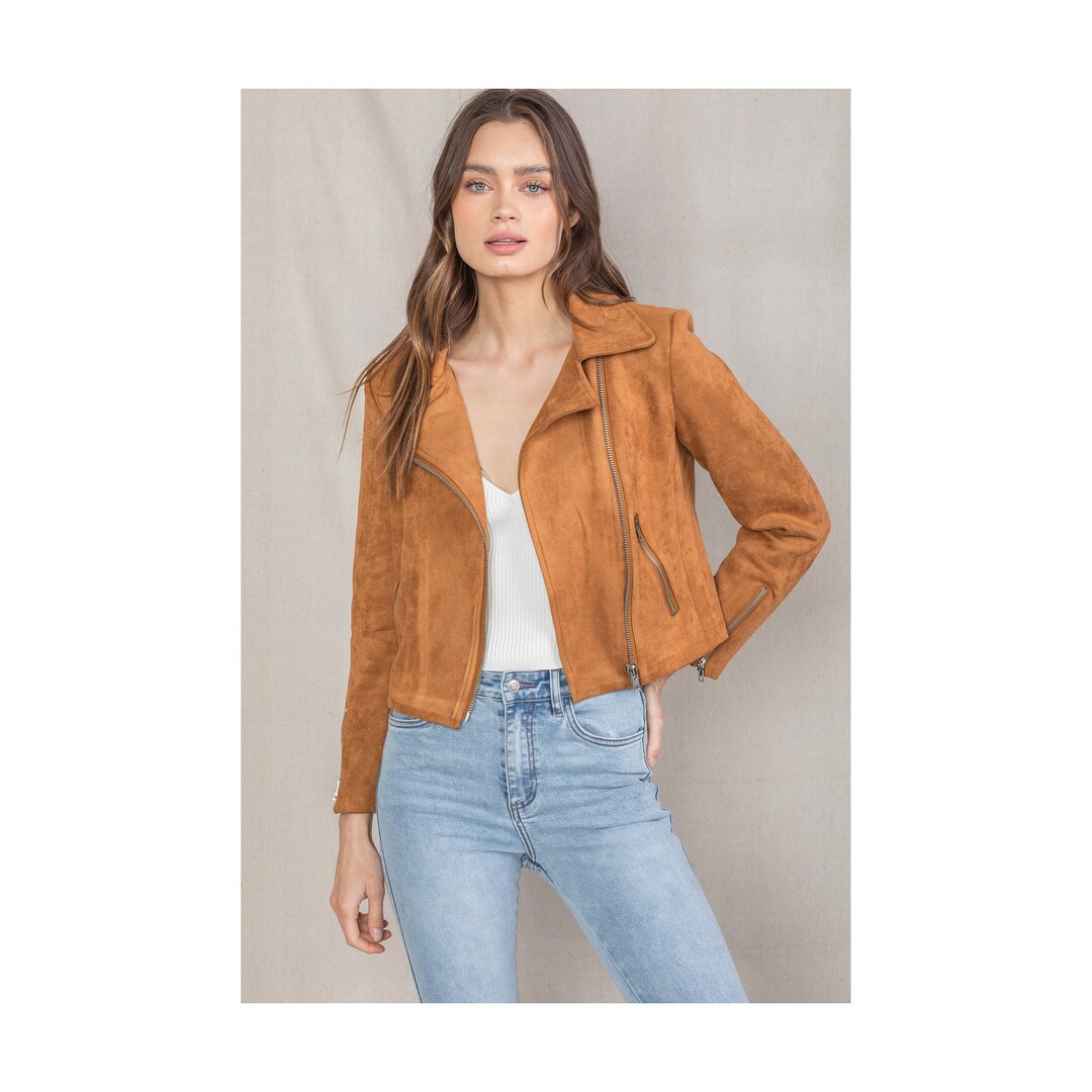 Suede Moto Jacket - Etsy
