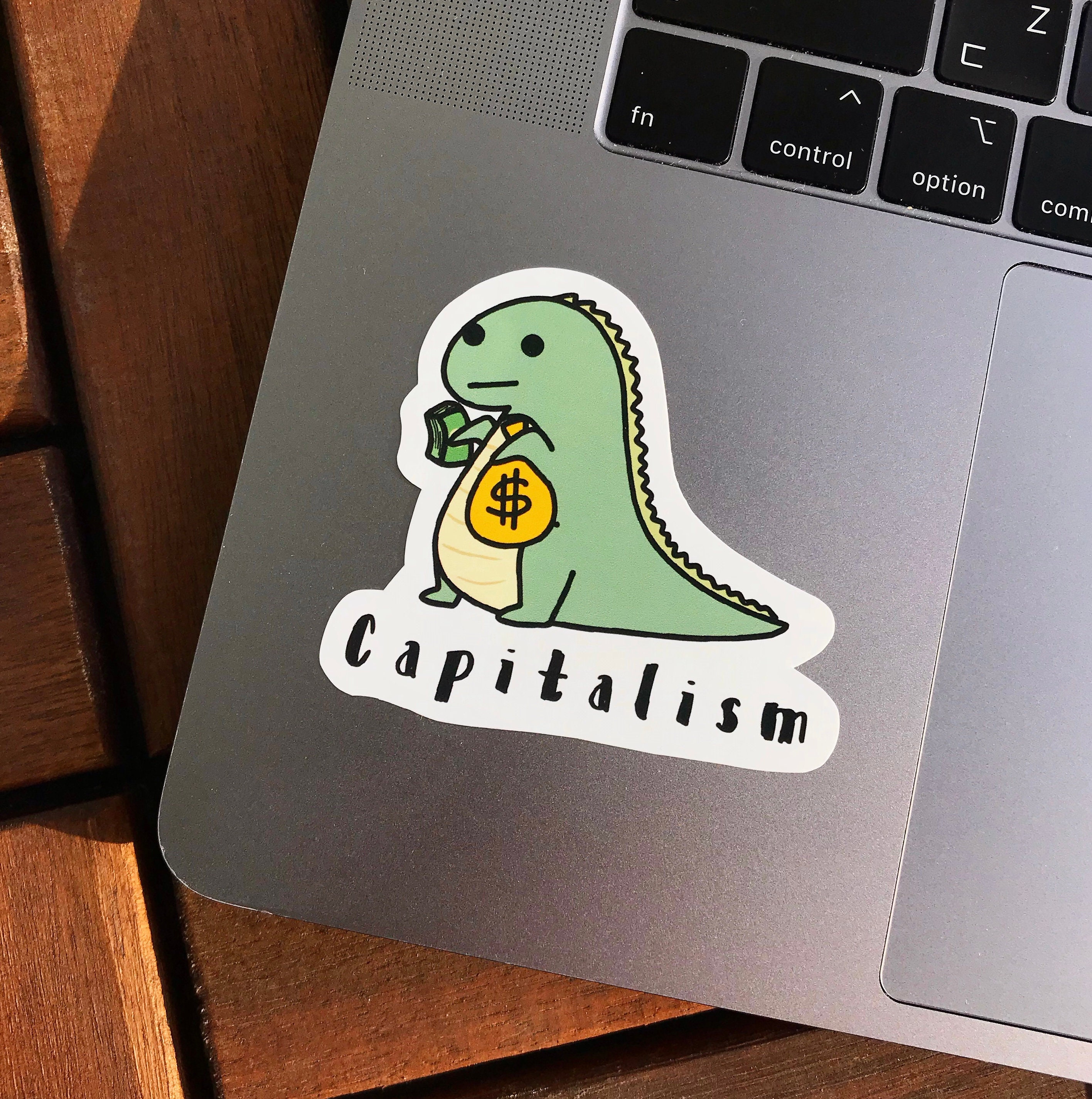 Dinosaur Die Cut Sticker Pack Capitalism Sticker Do Not | Etsy