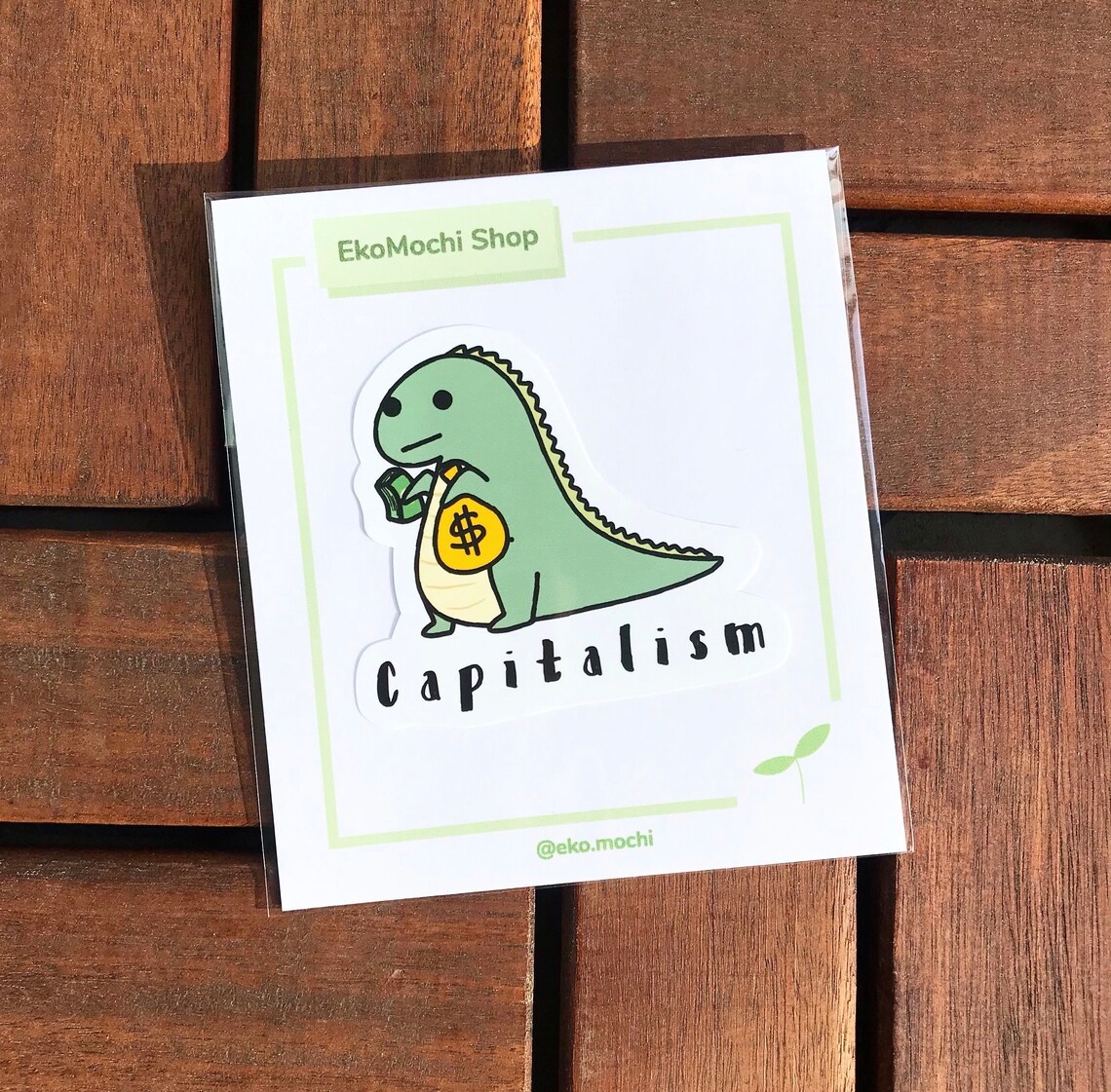 Dinosaur Capitalism Die Cut Sticker Cute Sticker Bullet - Etsy