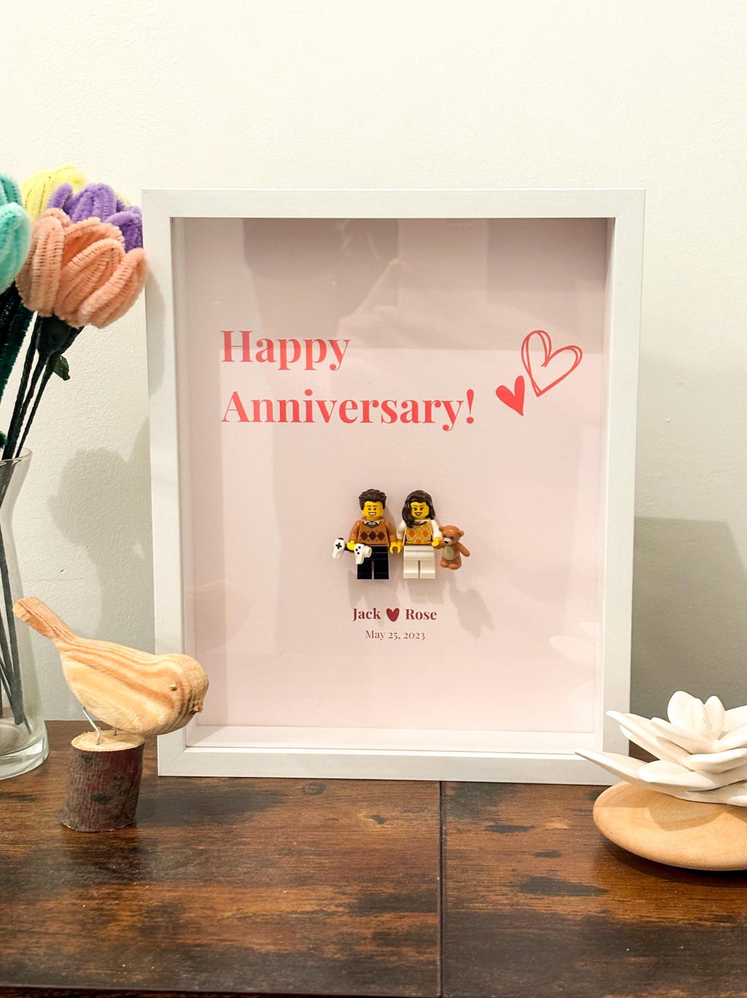 Customized Couple Lego Minifigures | Anniversary Gift, Personalized ...