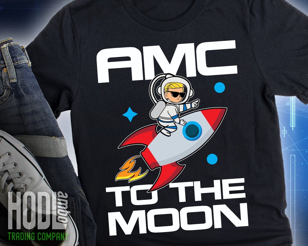 AMC To The Moon T-Shirt MOASS Shirt Stonk Tee Short Squeeze Moon Shirt ...