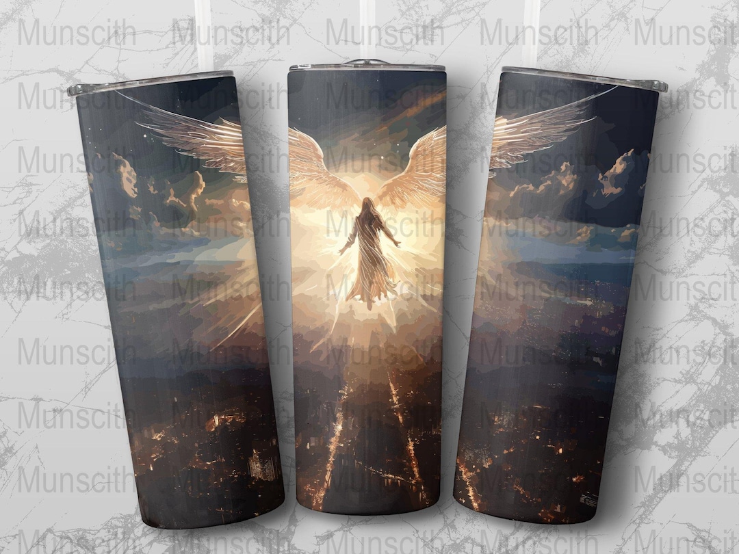 Angel Over the City, Angel Wrap, Guardian Wrap, Religious Wrap, Bible ...