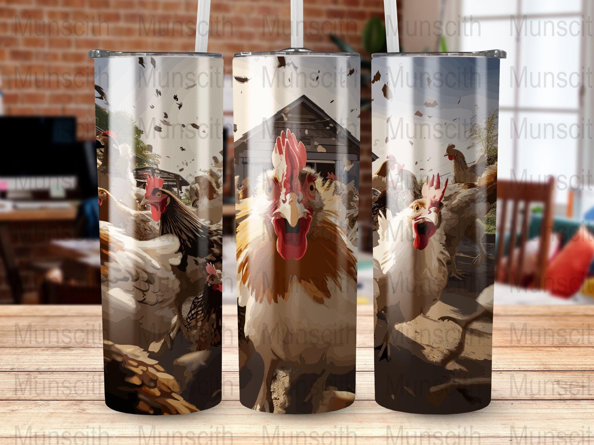 Angry, Angry Chickens, Farm Animal Wrap, Funny Wrap, Fun Wrap 20oz ...